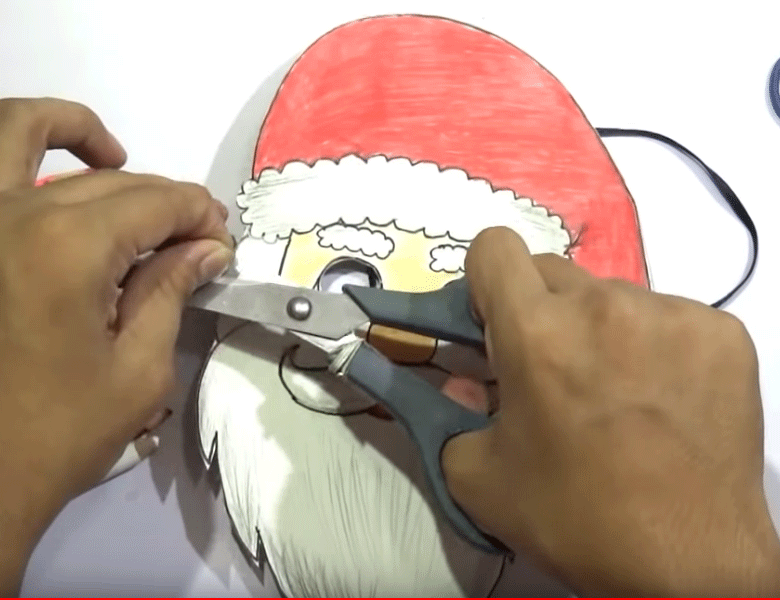 How to Make a Santa Clause Mask At Home | Santa Clause Face Mask ...